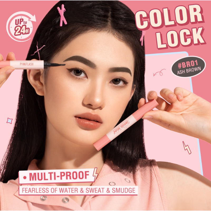 Jual PINKFLASH #ColorLock Waterproof Eyebrow Pomade Cream High Pigment ...