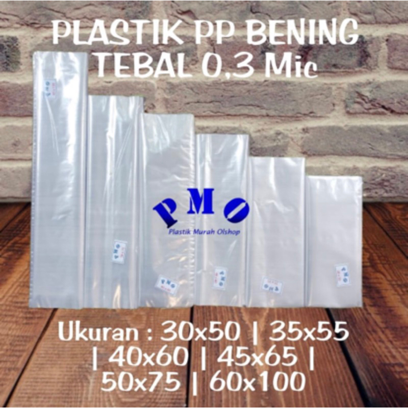Jual Plastik Kantong Besar Laundry PP Bening 40x60 50x75 60x100 Plastik ...