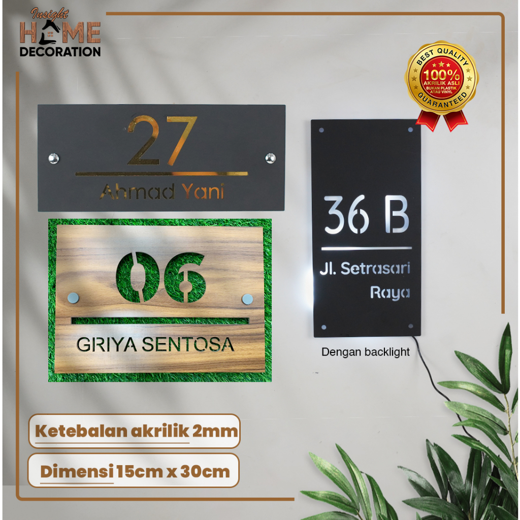 Jual Insight - Nomor Rumah LED Akrilik 1 Layer Murah Banyak Pilihan ...