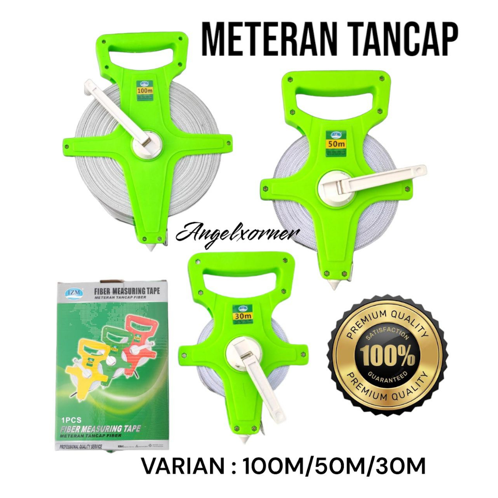 Jual METERAN TANCAP 30 50 100 METER / METERAN TANAH FIBER MEASURING ROLL | Shopee Indonesia