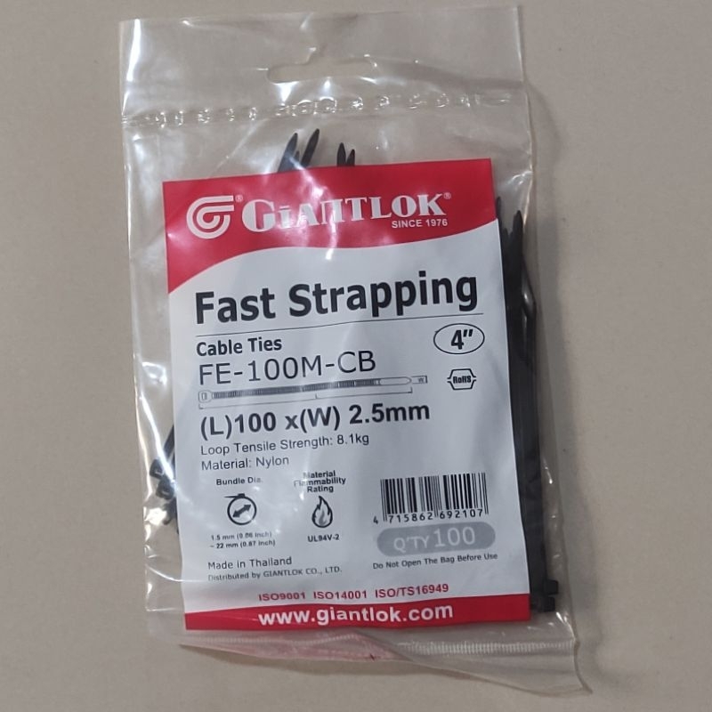 Jual Kabelties GIANTLOK 100x2,5mm Nylon Original Made in Thailand (isi ...