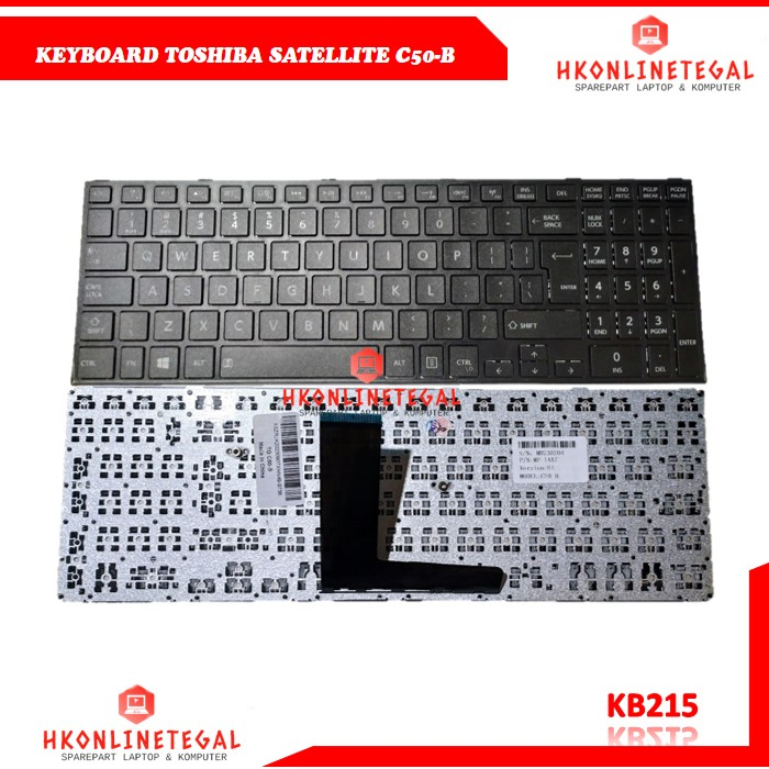 Jual Keyboard Laptop Toshiba Satellite C50-B C50D-B C55-B C55D-B C50B ...