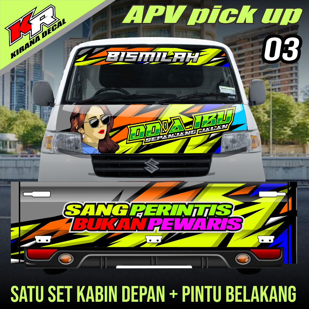 Jual DECAL STIKER APV SATU SET KABIN DEPAN & PINTU BELAKANG KIRANA ...