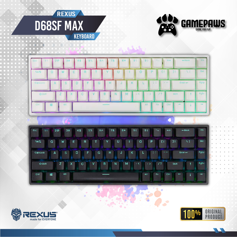 Jual Rexus Daiva D68SF Max Wireless 3in1 Connection Mechanical Keyboard ...
