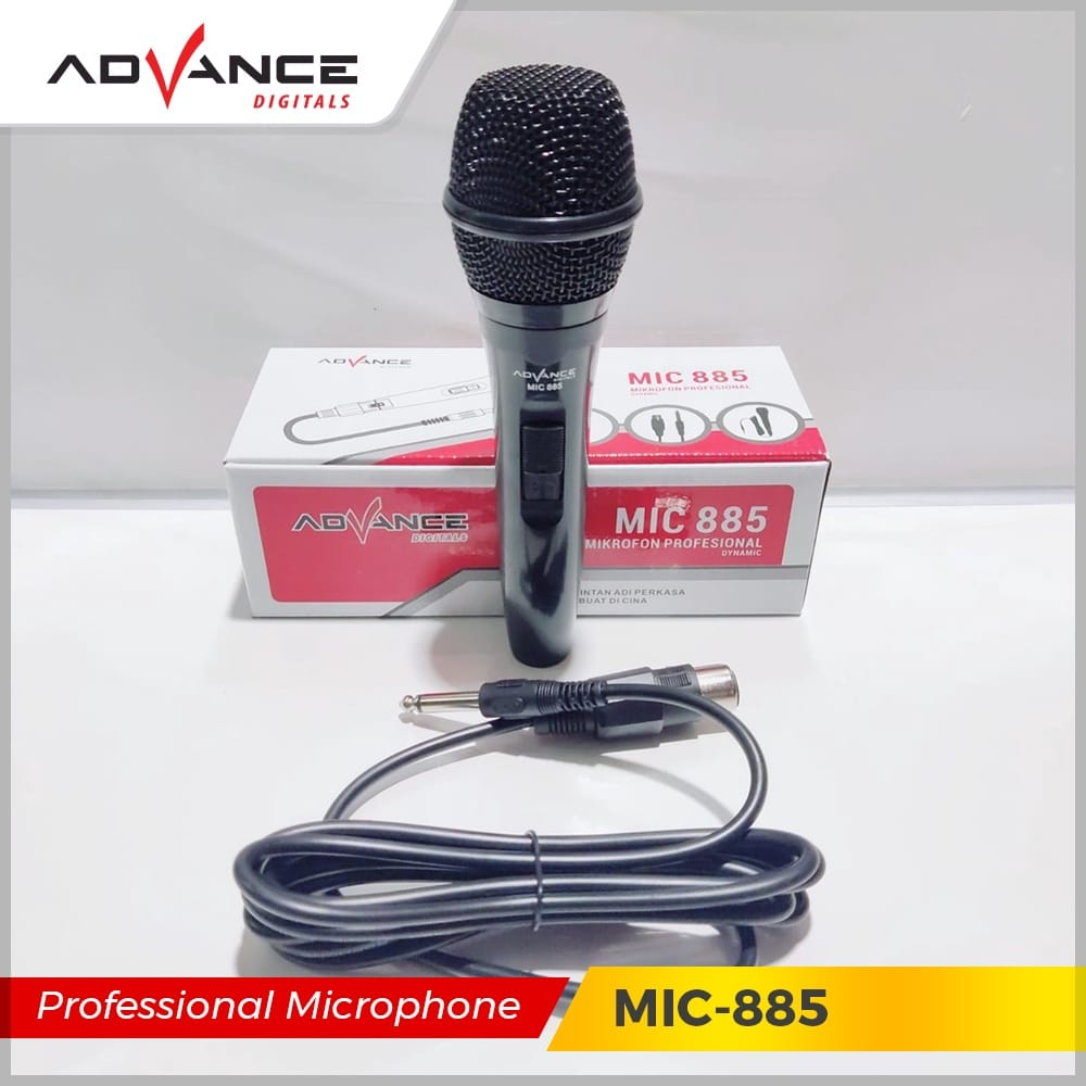 Jual Advance MIC-885 Single Profesional Dynamic Microphone Speaker Mic ...