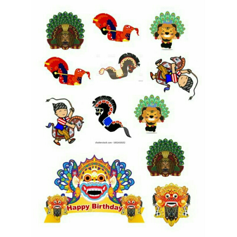 Jual Topper Tema JARANAN KUDA KUMPING/Hiasan Cake Tusuk Kuda lumping ...