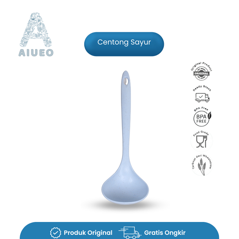 Jual AIUEO Centong Sendok Besar Gagang Panjang Kuah Sayur Bahan ...