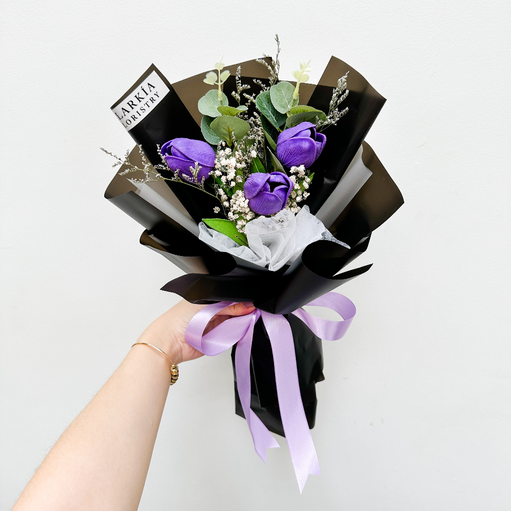 Jual Artificial Triple Tulip Clarkia Florist / Bunga Imitasi Buatan ...