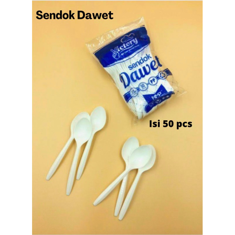Jual Sendok Plastik DAWET VICTORY Isi 50 Makan Es Buah Murah Putih ...