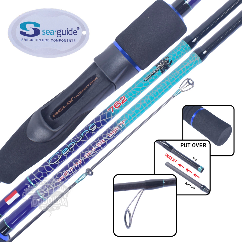 Jual Joran Spinning Relix Nusantara Capung SPIN 762 UL/5-10LB Dodolan ...