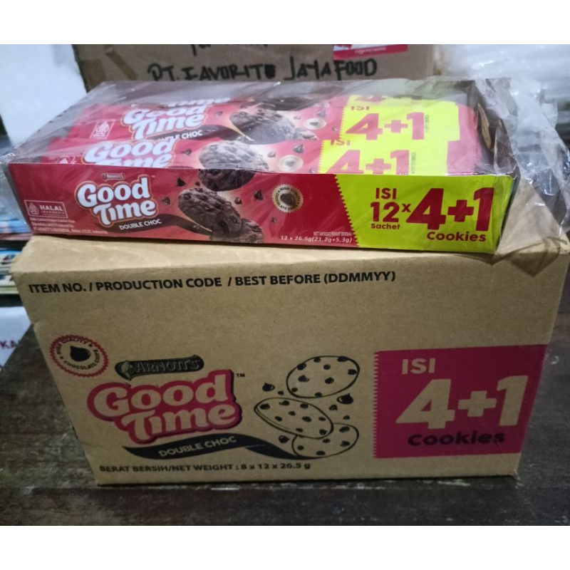 Jual Biskuit Good Time Double Choc 1 Box 12 Pcs Rasa Coklat Toples Hot ...