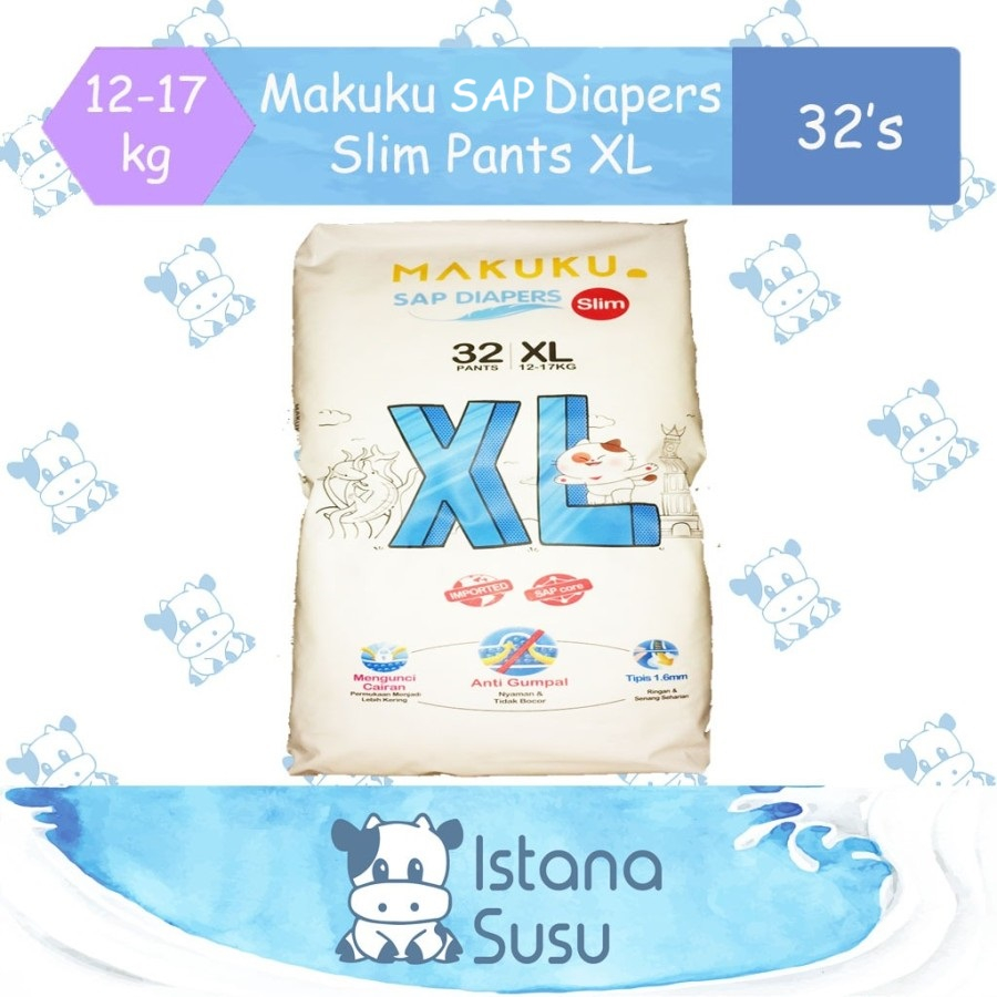 Jual Makuku SAP Diapers Slim Pants Ukuran Sedang NB / S / M / L / XL / XXL | Shopee Indonesia