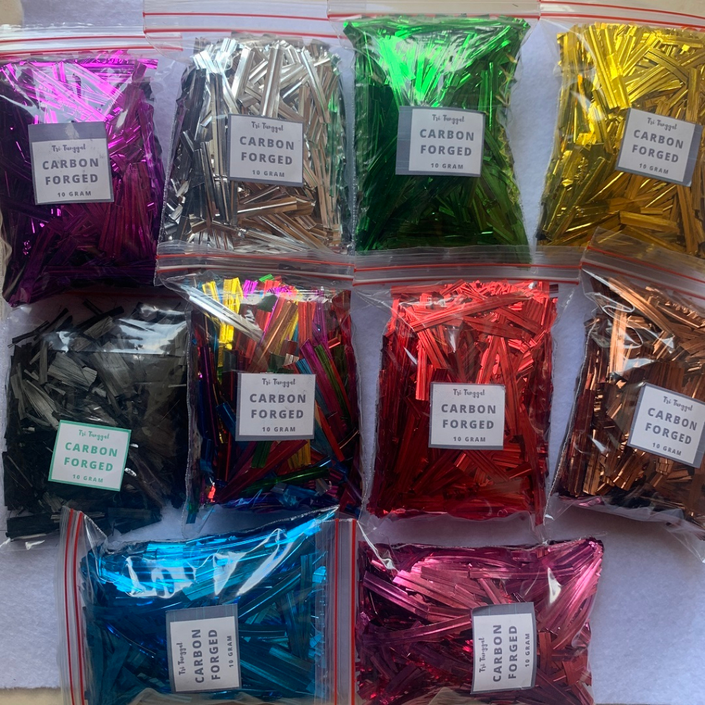 Jual SATUAN Serat Carbon BESAR Forged Isi 10gr Warna Warni Campuran ...