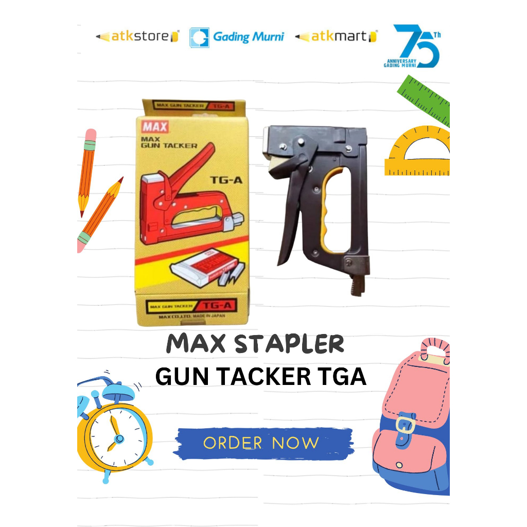 Jual Stapler Tembak Gun Tacker TG-A Max Original | Shopee Indonesia