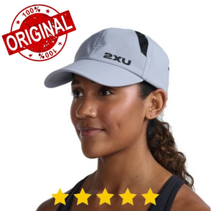 Jual 2XU Running Cap - Topi Lari Run Caps Unisex All Size - Light Blue ...
