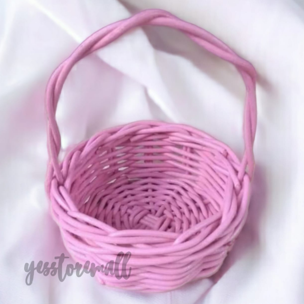 Jual Keranjang rotan bulat telur tengteng wadah parcel sovenir ...