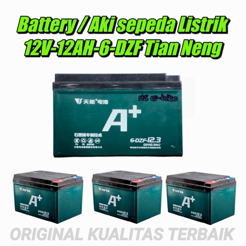 Jual Battery / Aki Sepeda Listrik 1 pcs 12V 12Ah Tian neng | Shopee ...