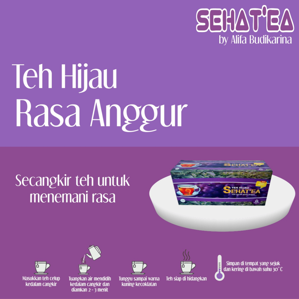 Jual Teh Hijau Sehat'ea Rasa Anggur | Shopee Indonesia