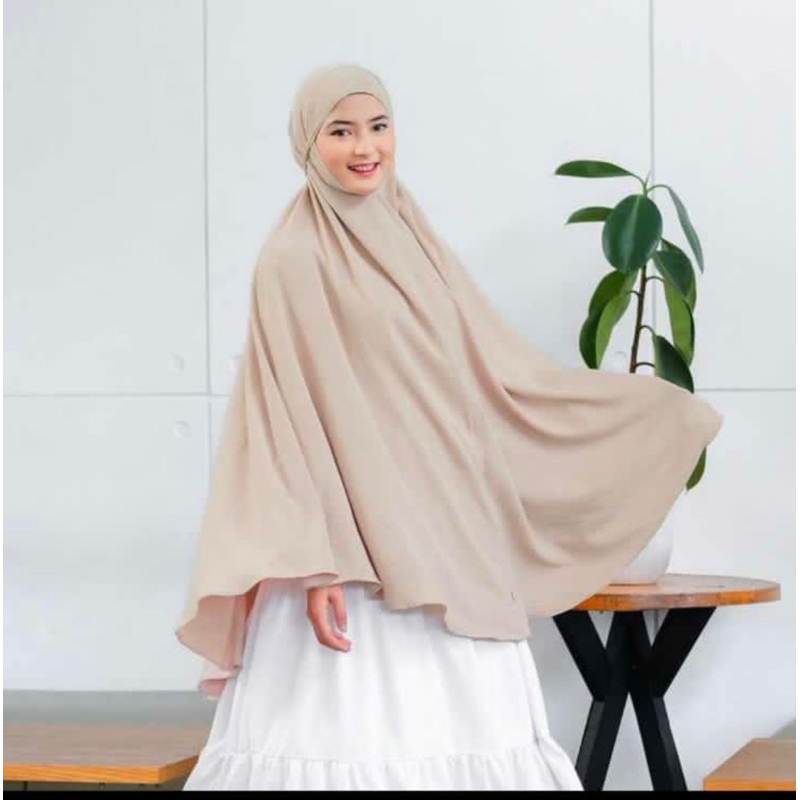 Jual Khimar Bergo Crinkle Dagu Syar’i| Hijab Instan crinkle Jumbo XXXL | Shopee Indonesia