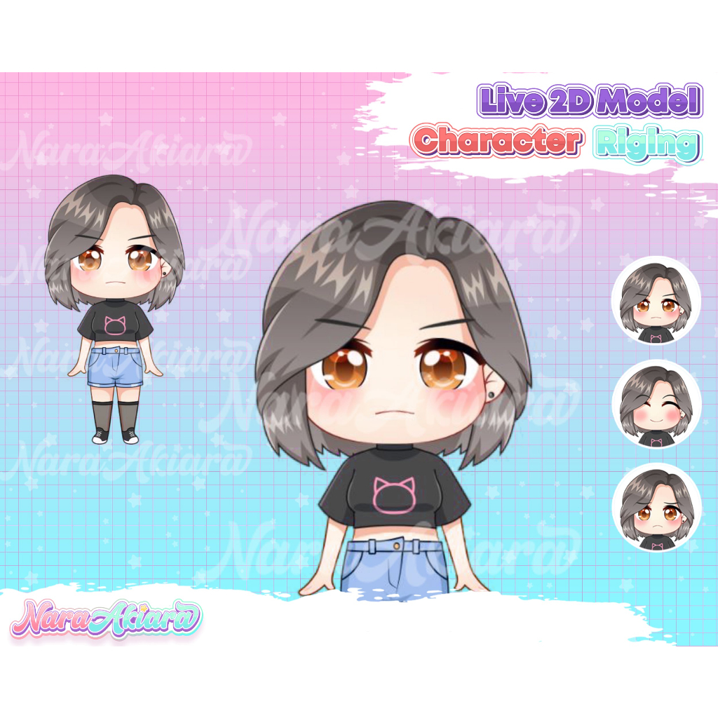 Jual Dapatkan Pesona Chibi VTuber Anda Sekarang, Live2D Siap Digunakan ...