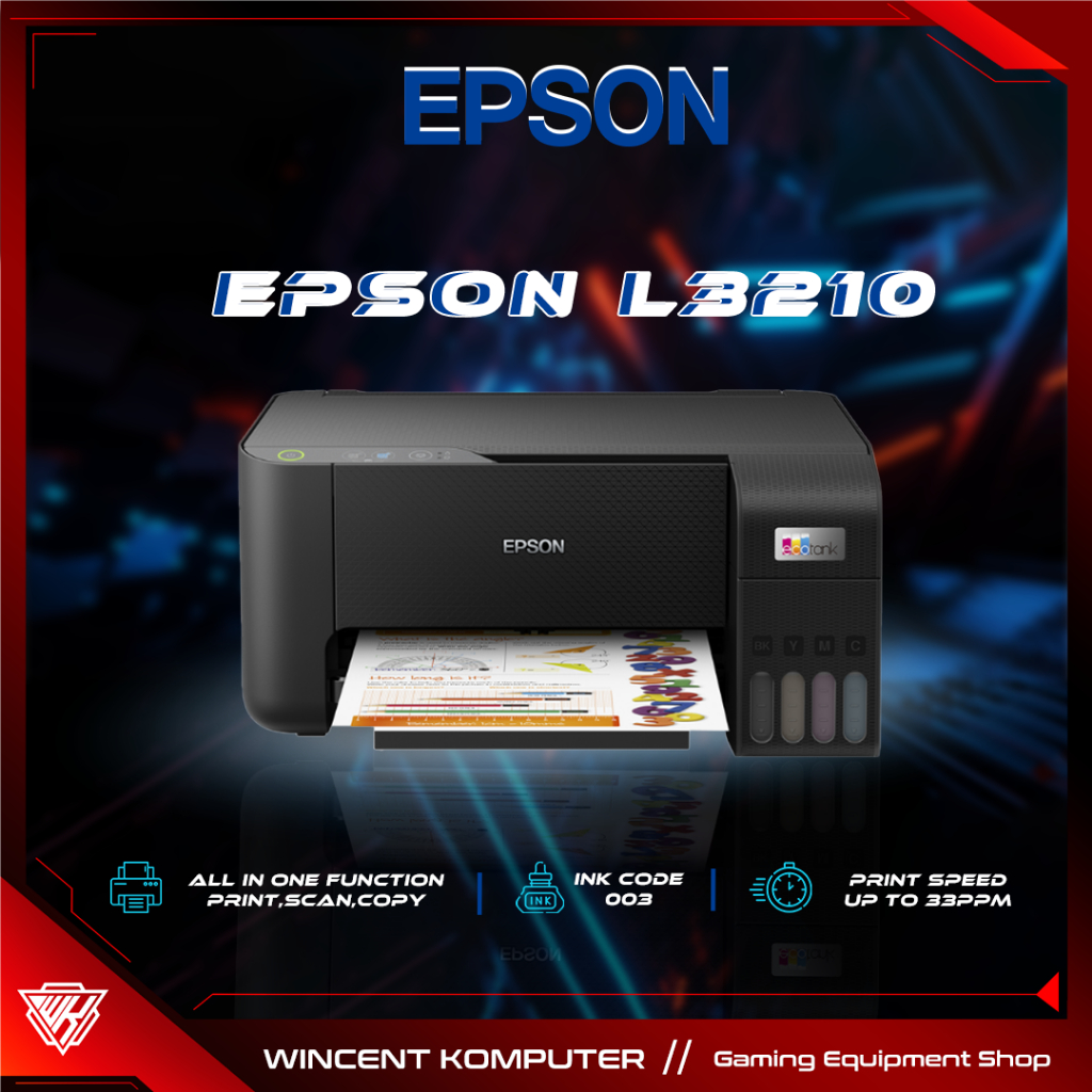 Jual Epson L3210 All In One Tank Printer Original Resmi | Shopee Indonesia