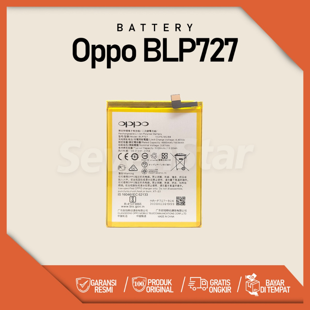 Jual Battery Tipe BLP727 Battery Hp Tipe A9 2020 A5 2020 Double IC ...