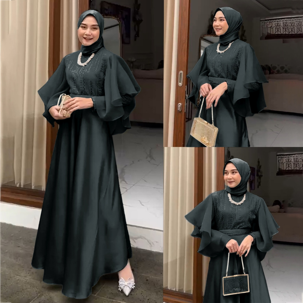 Jual MAXY ALMEERA M L XL XXL GAMIS DRESS | Gamis Mewah Pesta Kondangan Muslim Terbaru Model ...