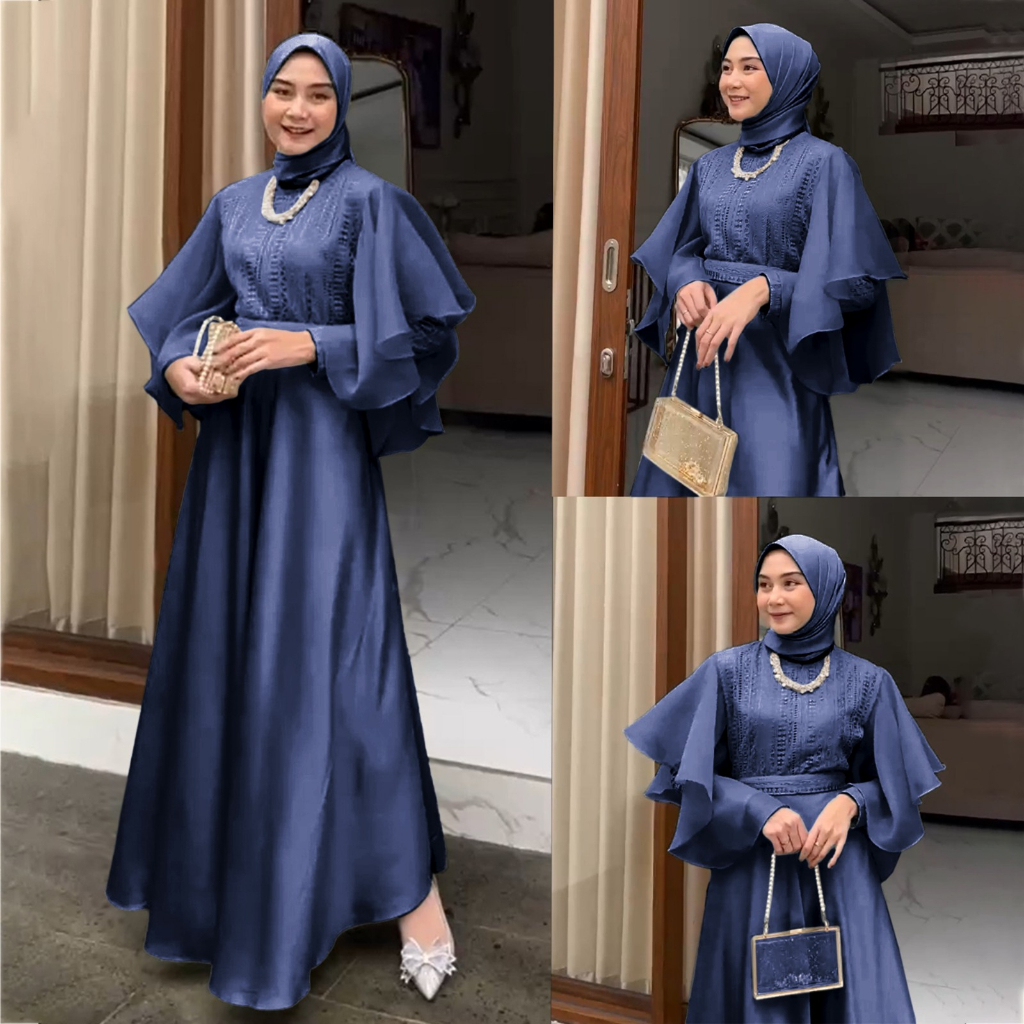 Jual MAXY ALMEERA M L XL XXL GAMIS DRESS | Gamis Mewah Pesta Kondangan Muslim Terbaru Model ...