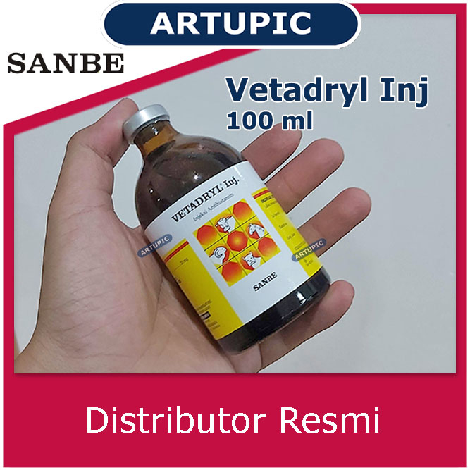 Jual Vetadryl Inj 100 ml Antihistamin Obat Alergi Hewan Ternak Gatal ...
