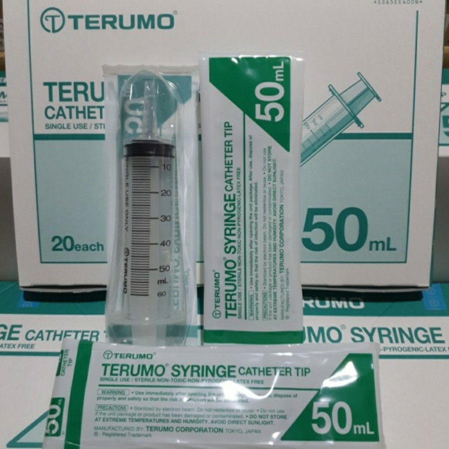 Jual Terumo Syringe 50cc Disposable Spuit 50ml Catheter Tip 50cc Merek Terumo | Shopee Indonesia