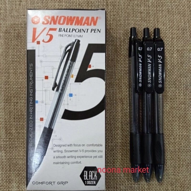 Jual Ballpoint V5 snowman 0.7 mm / Bolpoint Jetrek | Shopee Indonesia