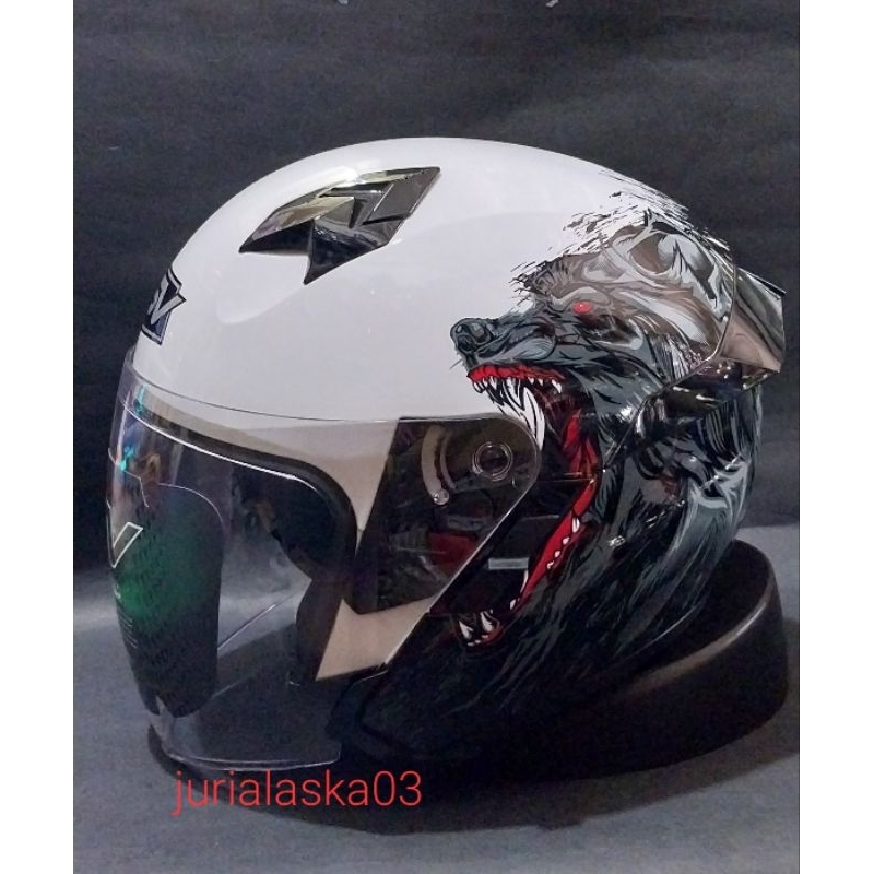 Jual HELM RSV SV300 WOLF | RSV HELM HALF FACE | Shopee Indonesia