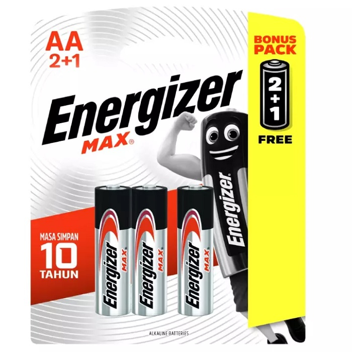 Jual Max Energizer Baterai AA / AAA E91 / E92 BP2+1 ( Isi 3 pcs) Alkaline Battery | Shopee Indonesia