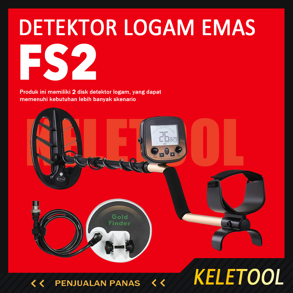 Jual KELETOOL metal detector FS2 alat detektor logam emas bawah tanah ...