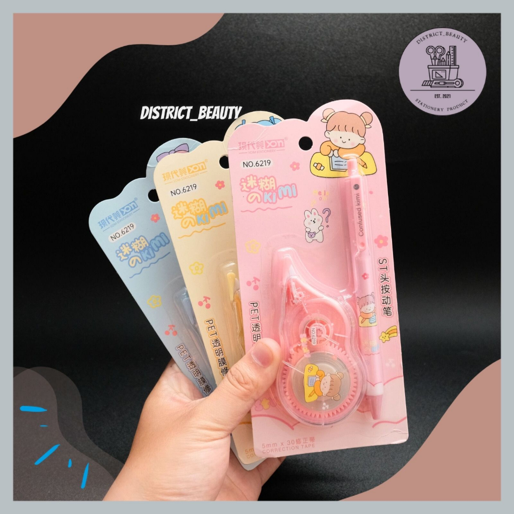 Jual CORRECTION TAPE CEWEK CUTE GIRL 2 IN 1 ( TIP EX ROLL + PEN CETEK ...