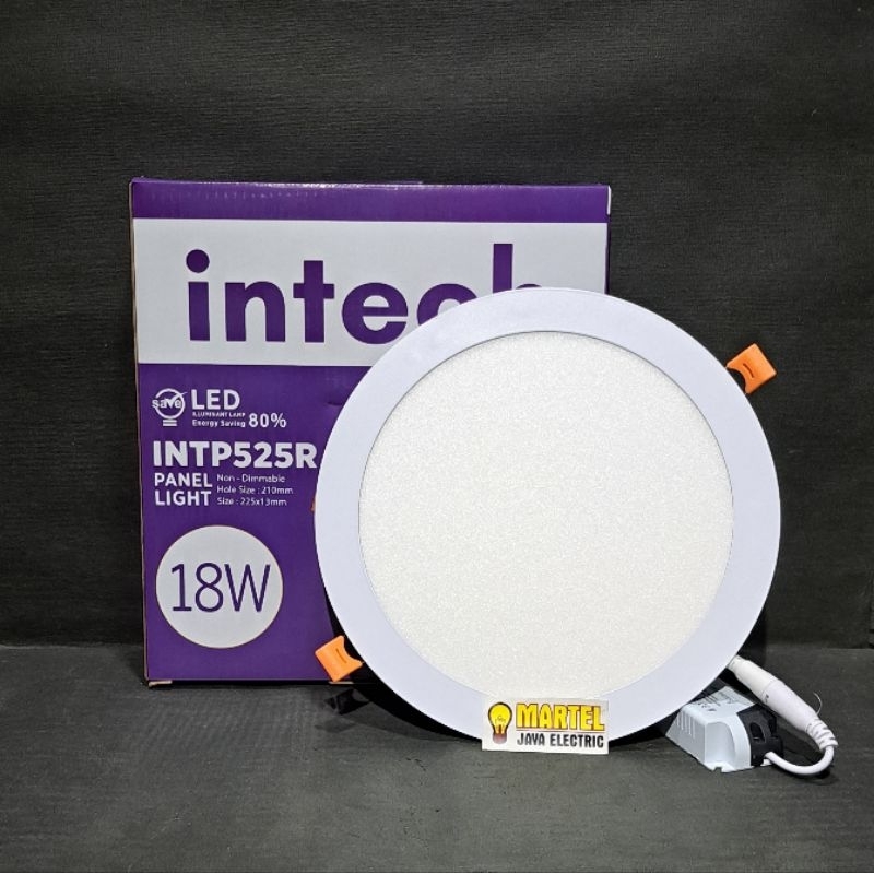 Jual Lampu downlight panel IB Bulat intech INTP525R 18 Watt KUNING ...