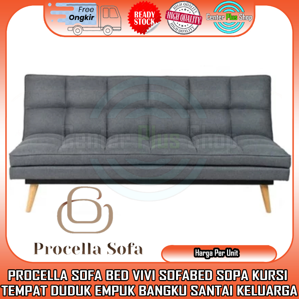 Jual [Kargo] SOFABED KURSI LIPAT PROCELLA VIVI SOFA BED MINIMALIS BANGKU SANDARAN EMPUK BUSA ...