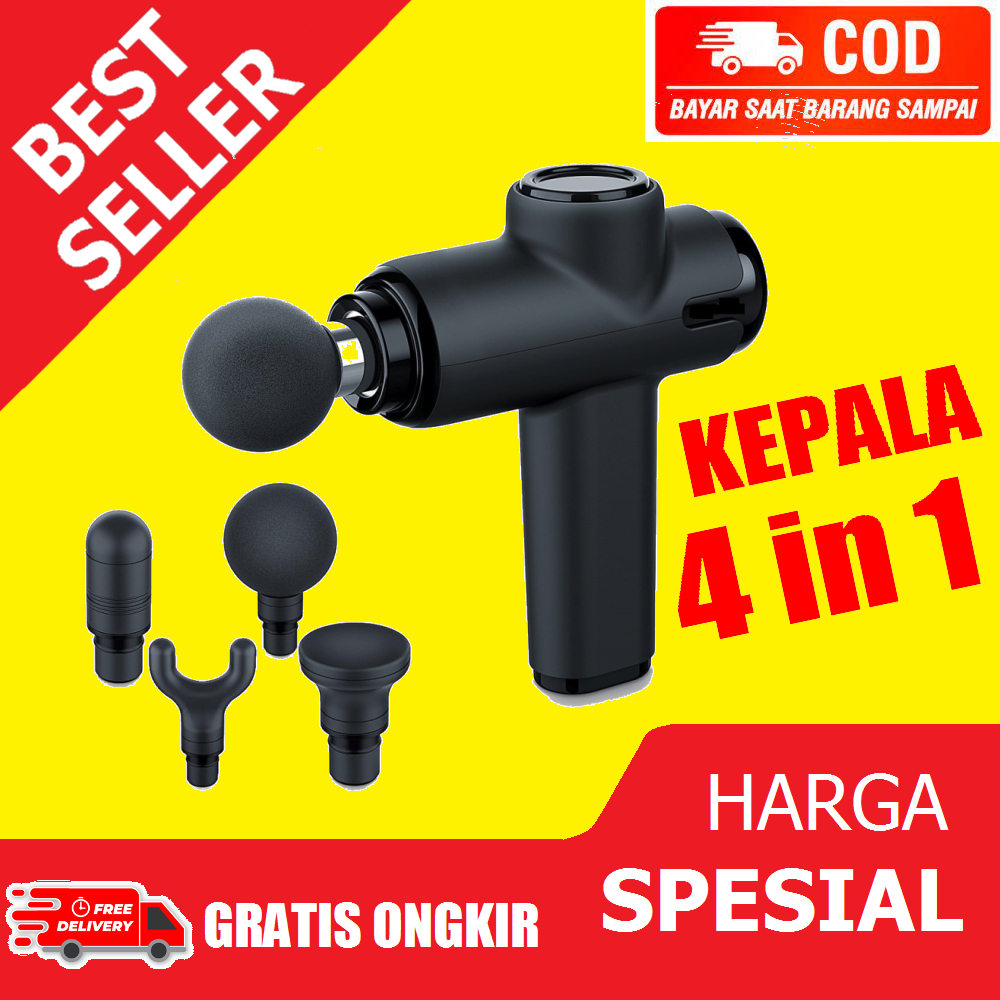 Jual MASSAGE GUN ALAT PIJAT TERAPI RELAKSASI GETAR ELECTRIC PORTABLE ...