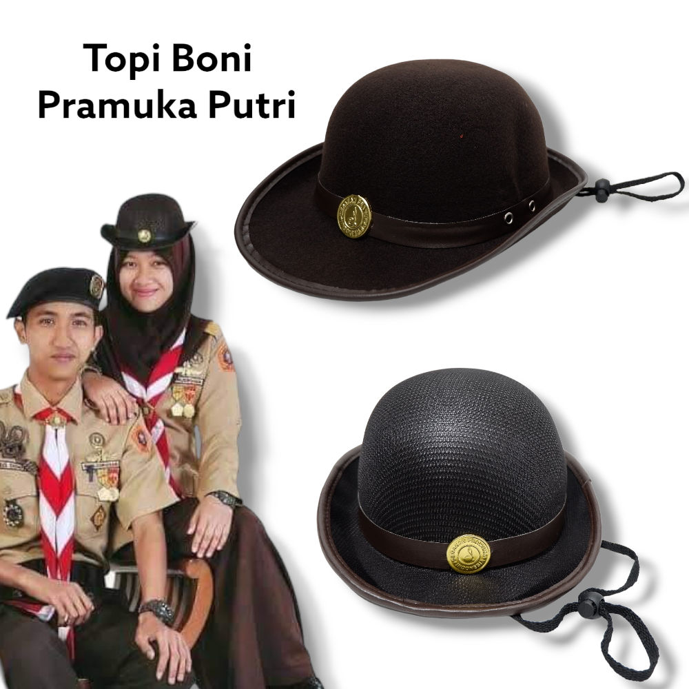 Jual Topi Boni Pramuka Putri Siswi Cewek Rajut Laken Siaga Penggalang ...