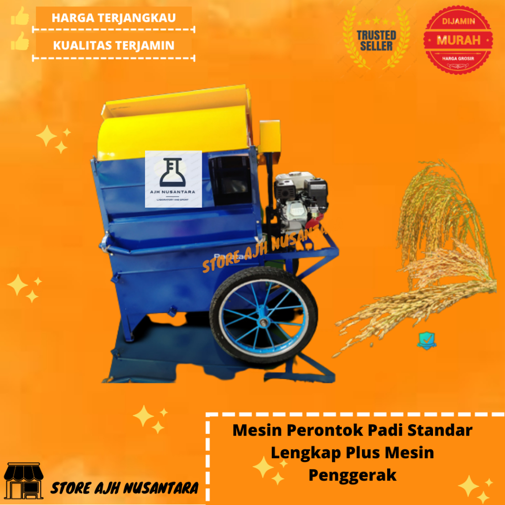 Jual Mesin Perontok Padi Standar Lengkap Plus Mesin Penggerak | Shopee ...