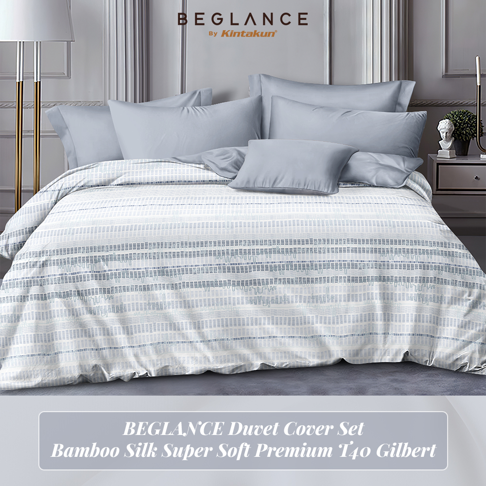 Jual BEGLANCE Duvet Cover Set Bamboo Silk Super Soft Premium T40 Gilbert | Shopee Indonesia