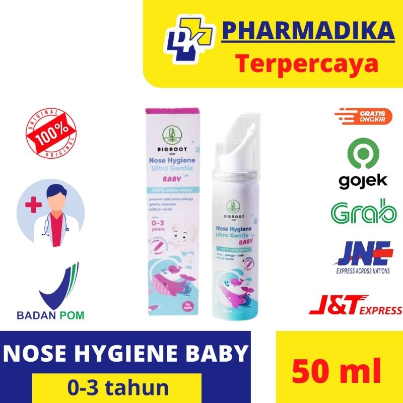Jual BIGROOT NOSE HYGIENE ULTRA GENTLE BABY-SEMPROT HIDUNG BAYI 50 ML ...