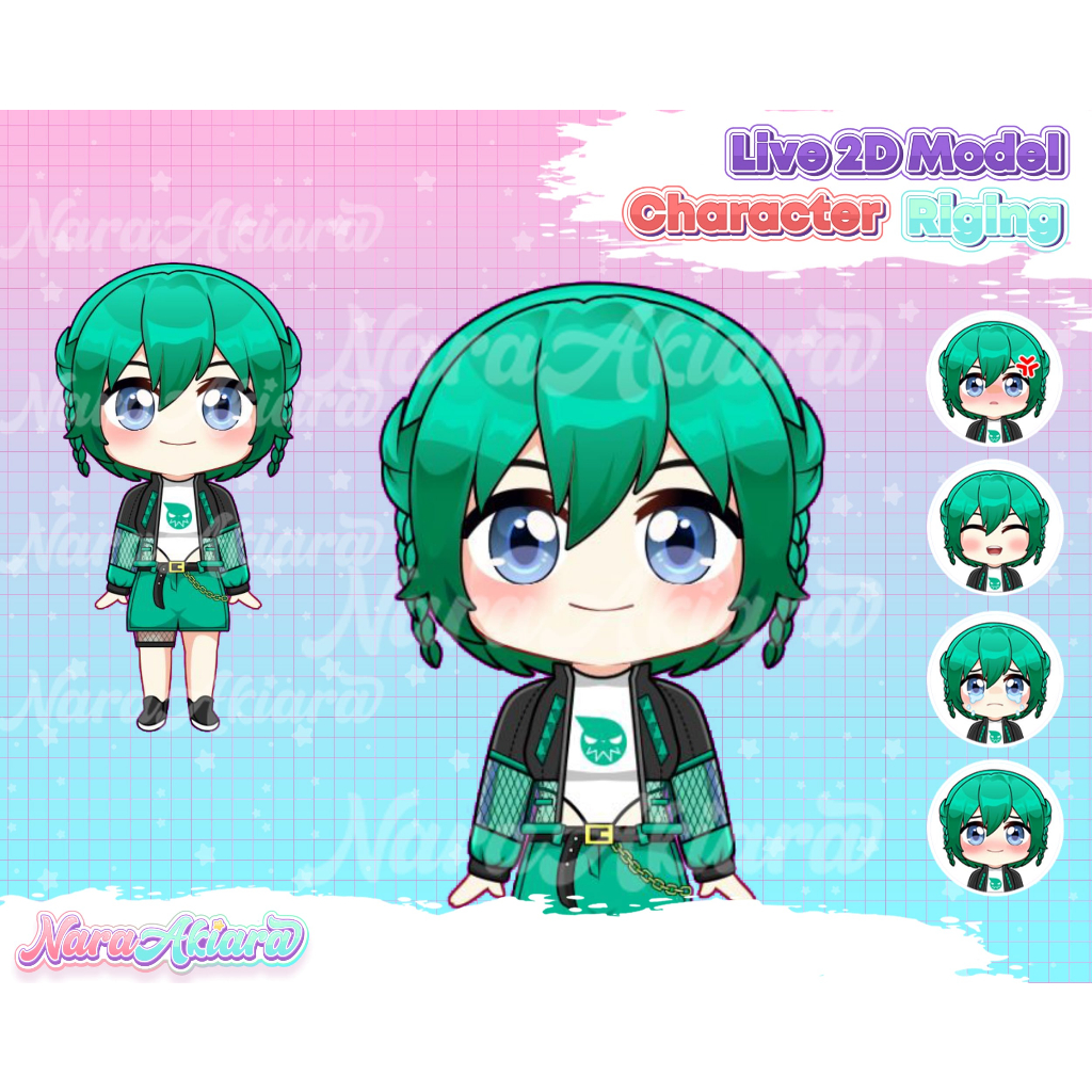 Jual Jelajahi Dunia VTuber dengan Model Chibi Live2D Anda, Karakter Chibi VTuber, Model Live2D ...