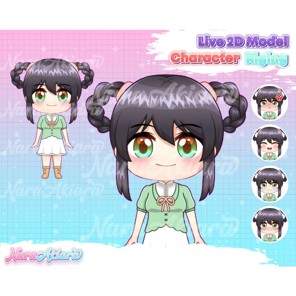 Jual Pesona Chibi VTuber dengan Model Live2D Menantimu, Live2D Siap ...