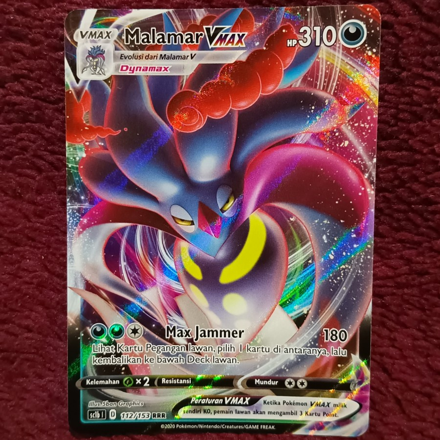 Jual Malamar VMAX v max RRR sc1b - Pokemon TCG Indonesia foil holo | Shopee Indonesia