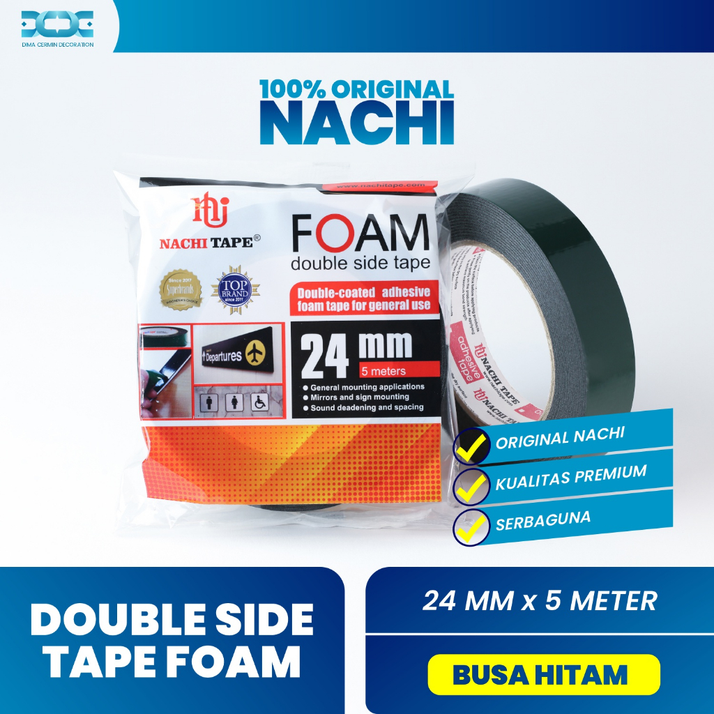 Jual Nachi Double Side Foam / Double Tape Isolasi Busa 24 MM x 5 Meter | Shopee Indonesia