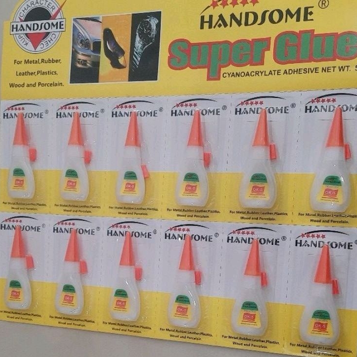 Jual Lem handsome super glue botol isi 12pcs | Shopee Indonesia