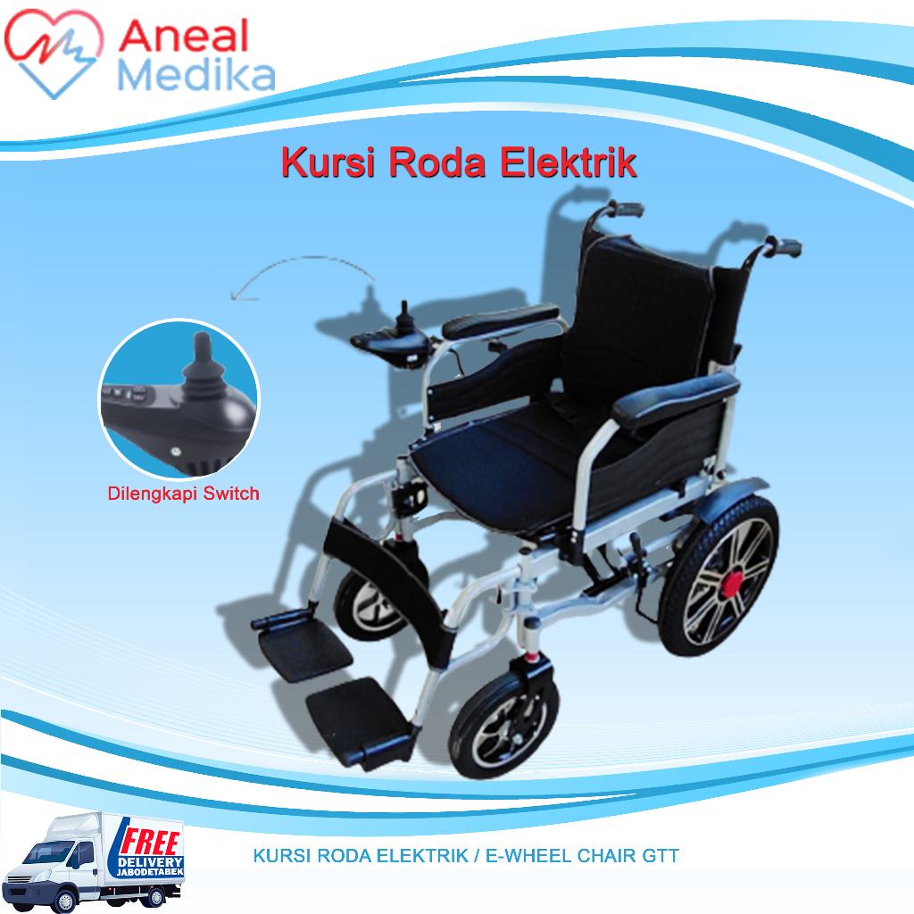 Jual KURSI RODA ELEKTRIK - E-WHEELCHAIR GTT | Shopee Indonesia