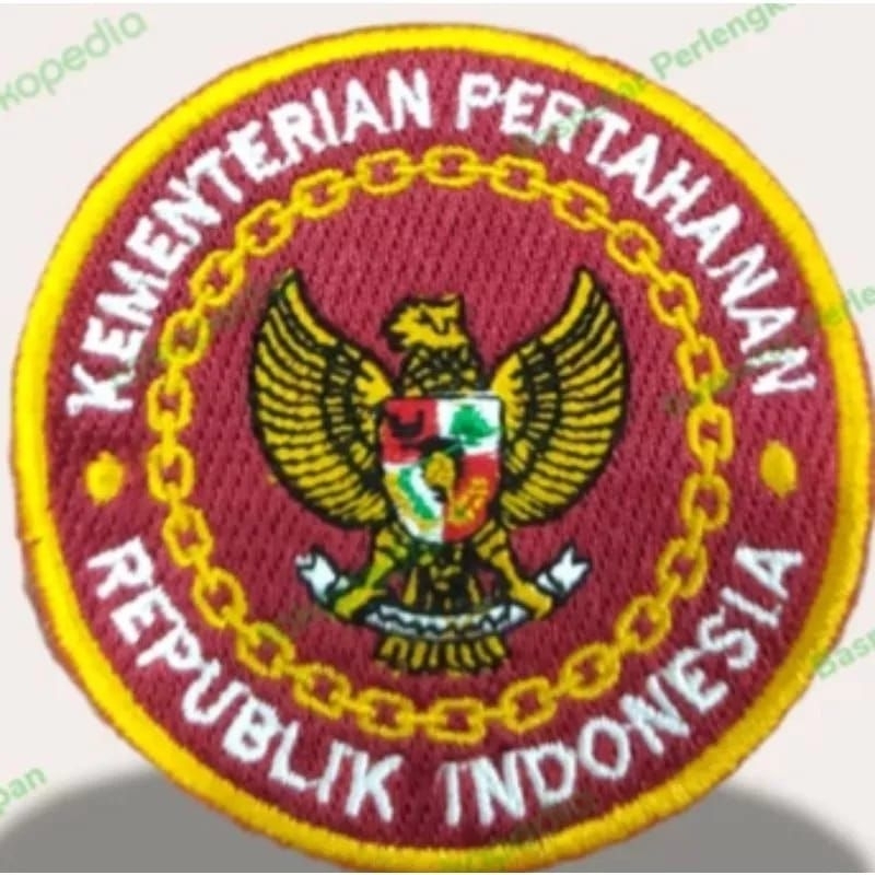 Jual patch logo kemhan terbaru bedge kementrian Pertahanan logo bordir ...
