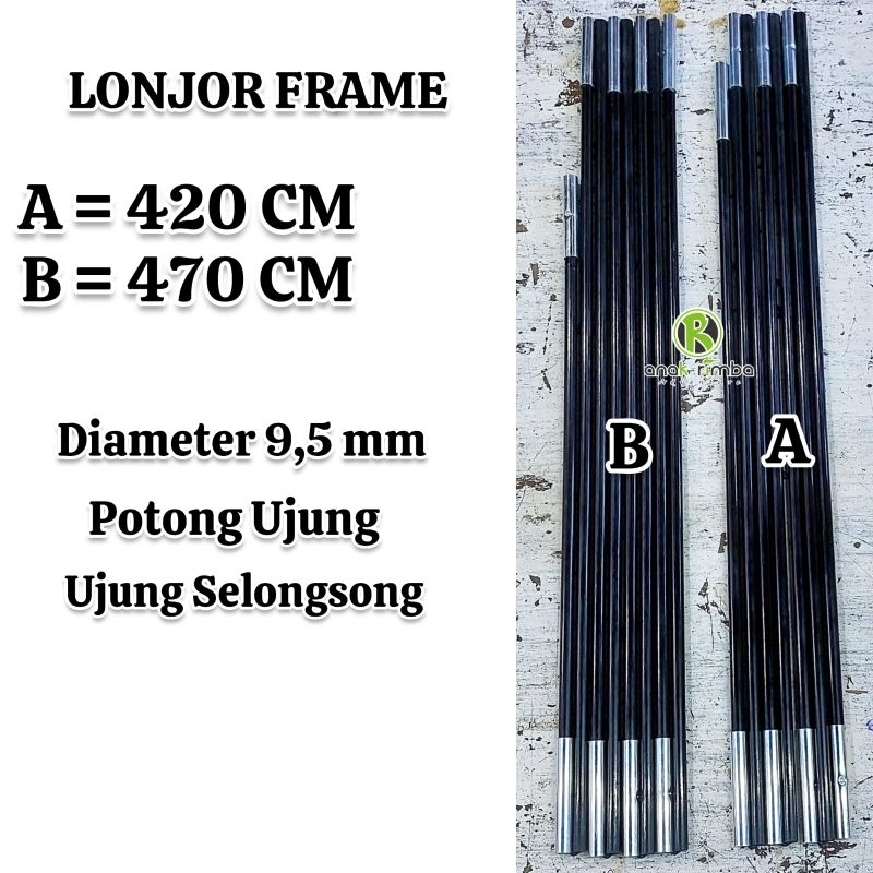 Jual LONJOR FRAME FIBER 9,5 mm PANJAG BY REQUES RANGKA TENDA DOME ...